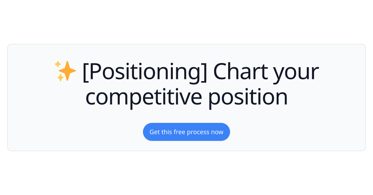[Positioning] Chart your competitive position | Calm Business OS