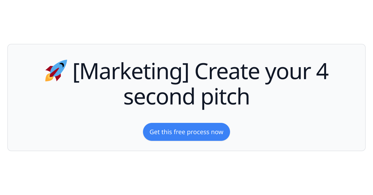 🚀 [Marketing] Create your 4 second pitch | Calm Business OS
